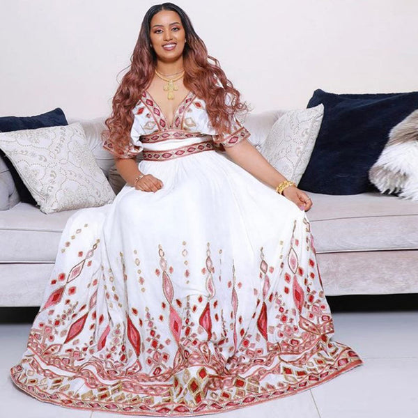 Adwa Habesha Wedding Kemis - EthiopianClothing.Net